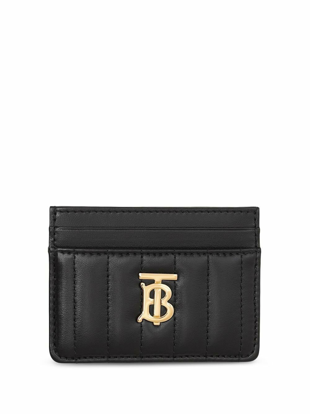 Burberry Black Quilted Leather Lola Card Case Burberry