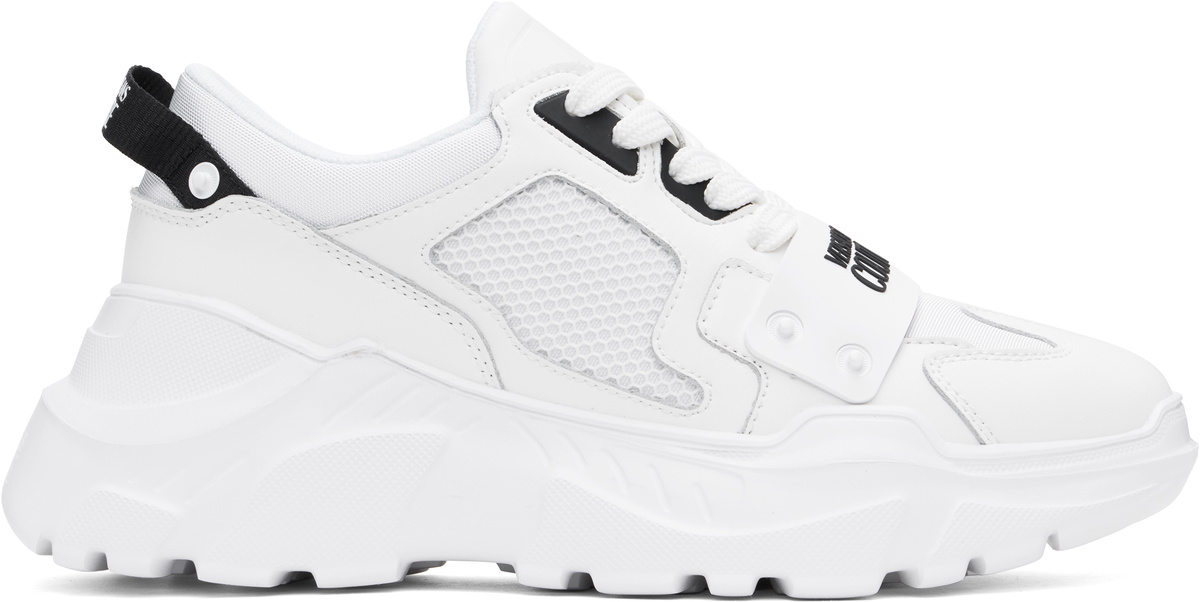 Versace Jeans Couture White Speedtrack Logo Sneakers Versace