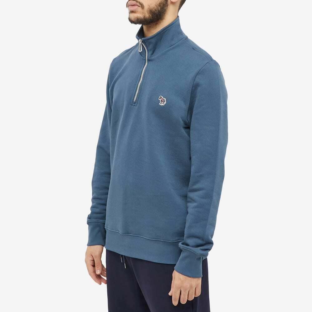 Paul Smith Men's Zebra Quarter Zip Sweat in Blue Paul Smith