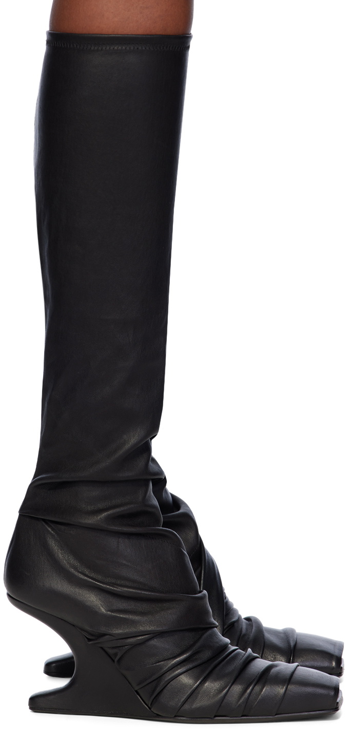 Rick Owens Black Cantilever Tall Boots Rick Owens