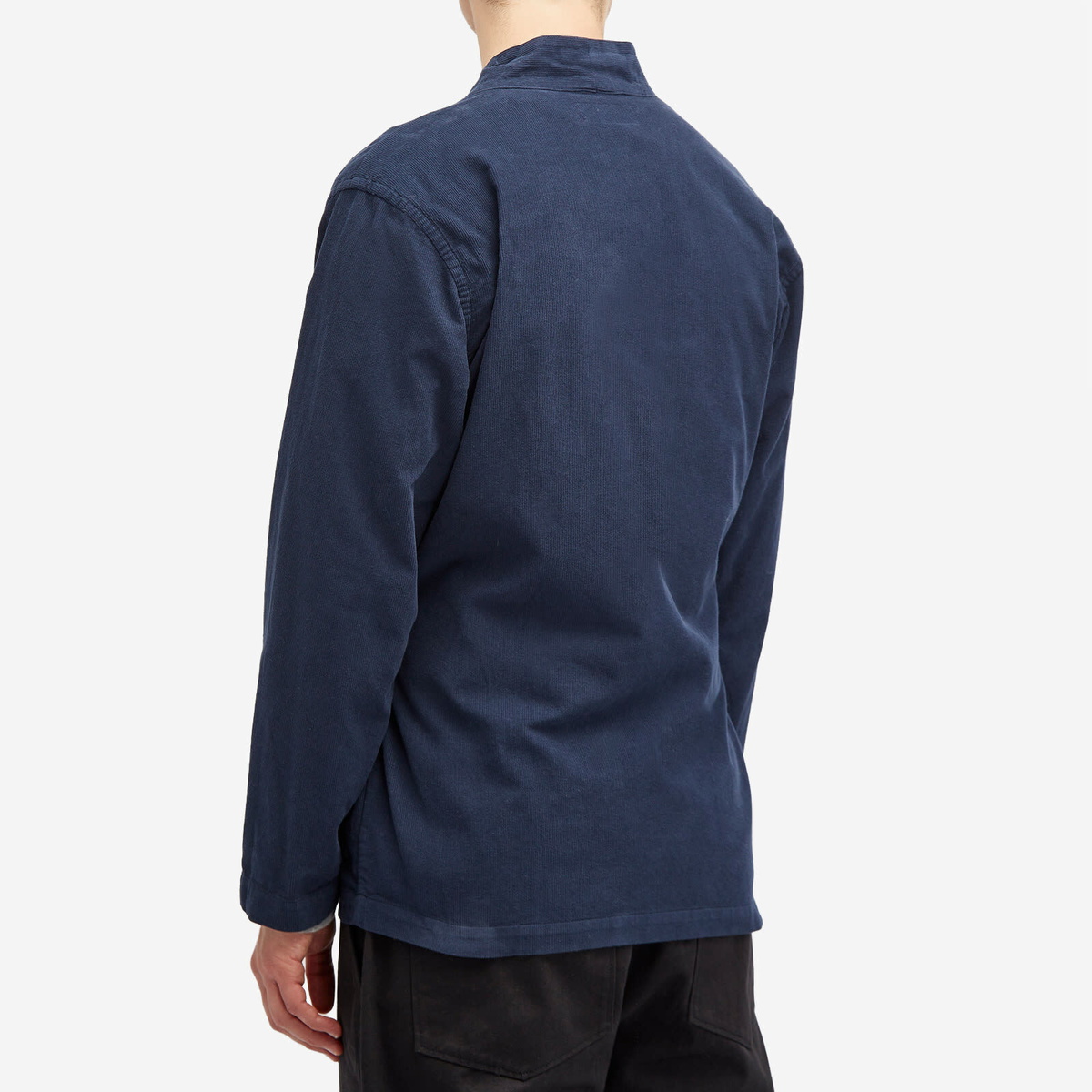 Universal Works Men's Fine Cord Kyoto Work Jacket in Navy Universal Works