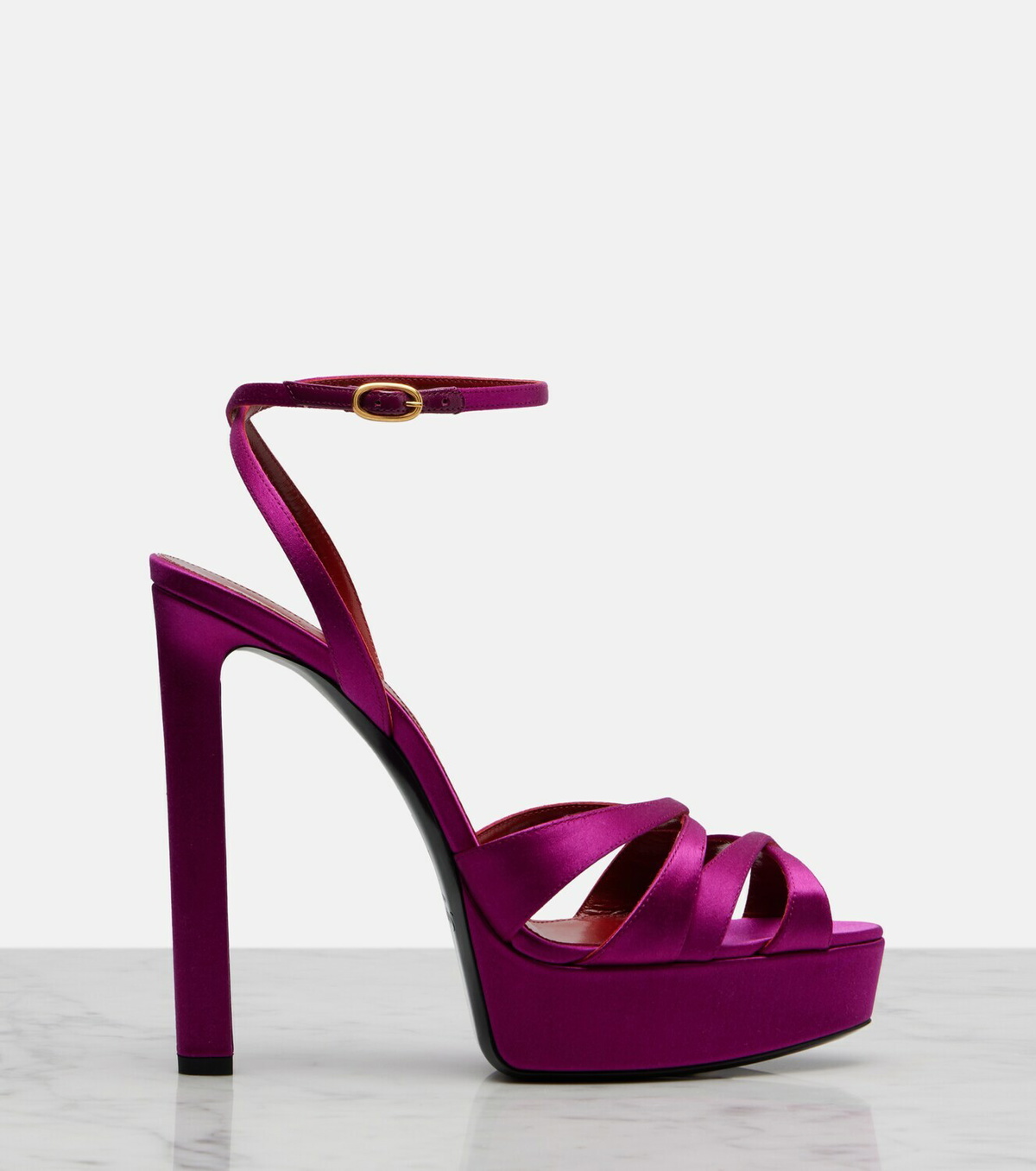 Saint Laurent Chandelle 140 satin crêpe sandals Saint Laurent