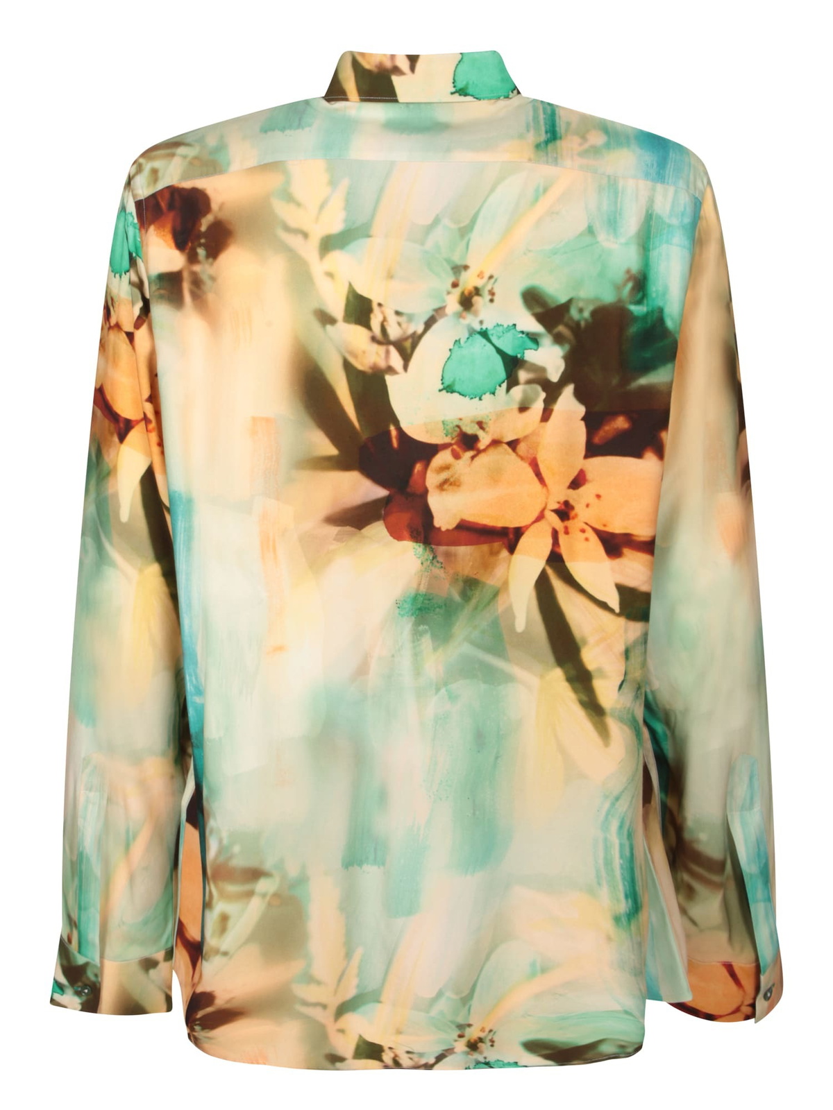 Paul Smith Beige Floral Silk Shirt Paul Smith