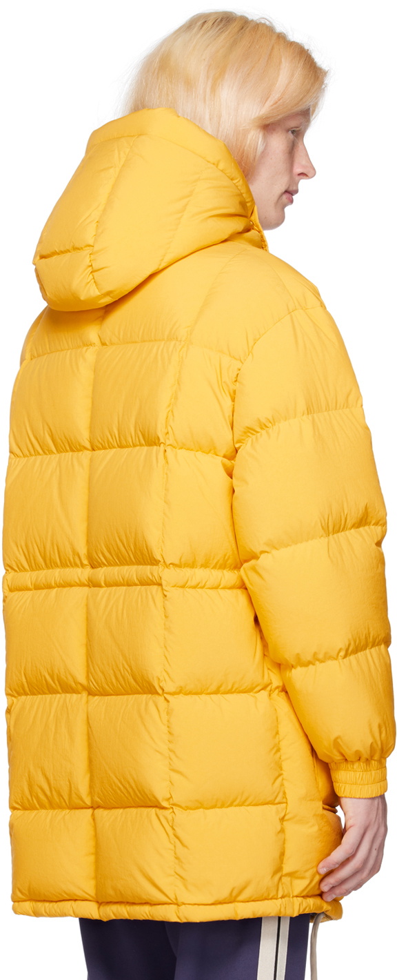 Moncler Genius Moncler x Palm Angels Yellow Pentaflake Down Coat ...