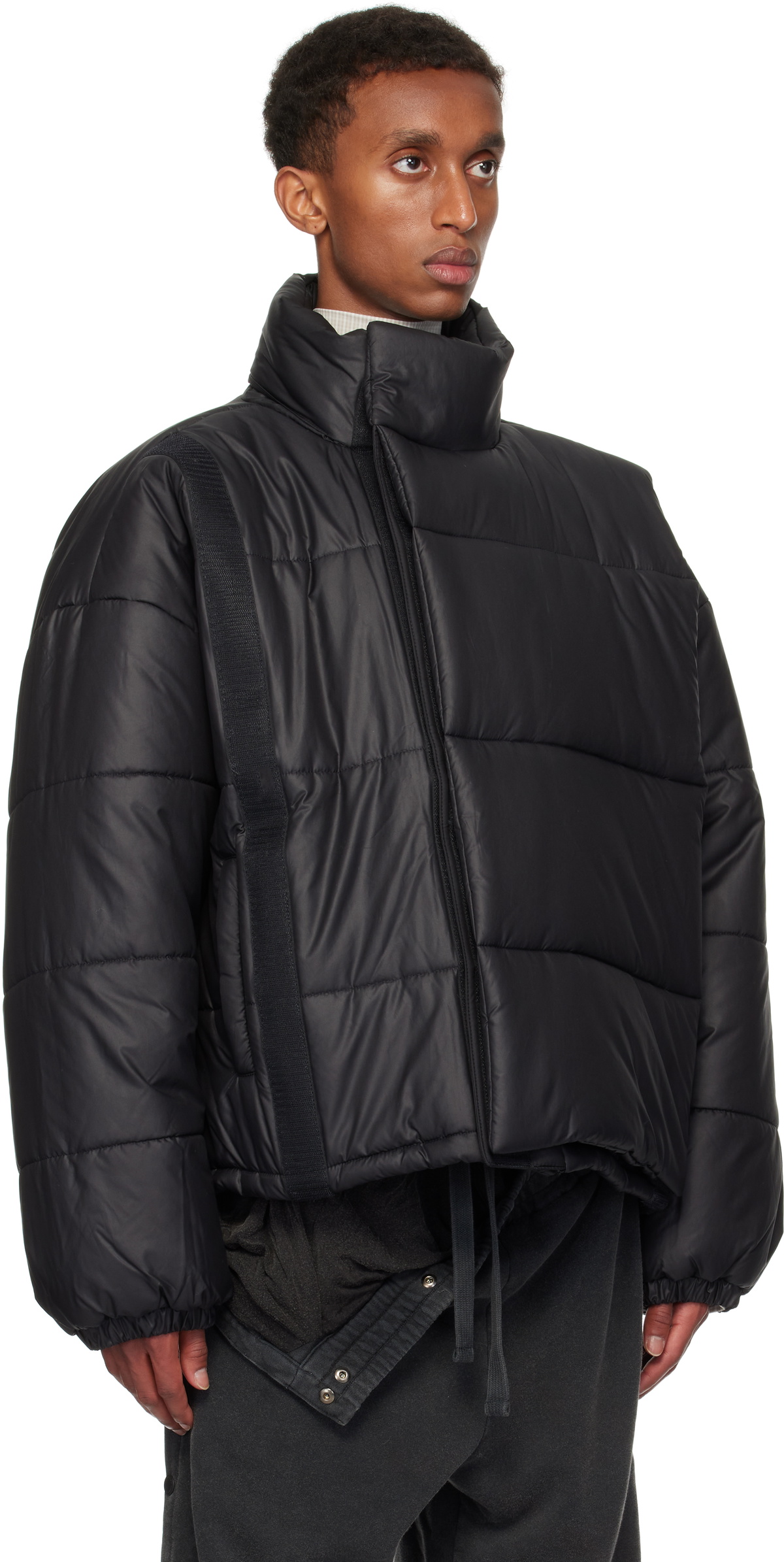 Y/Project Black Velcro Puffer Jacket Y/Project