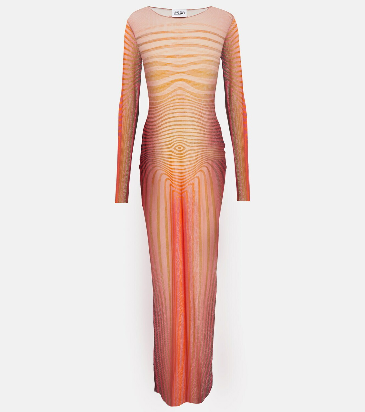 Jean Paul Gaultier Striped mesh maxi dress Jean Paul Gaultier Jean Paul Gaultier Striped mesh maxi dress Jean Paul Gaultier
