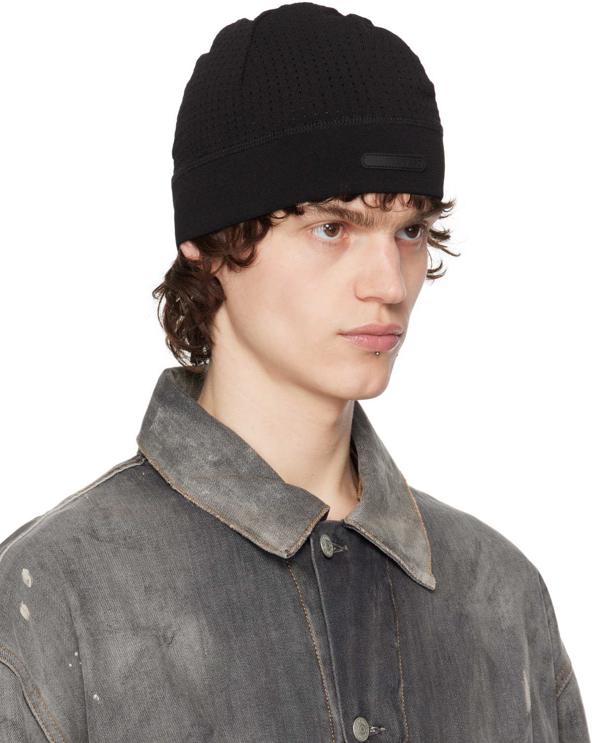 HYEIN SEO Black Logo Beanie Hyein Seo