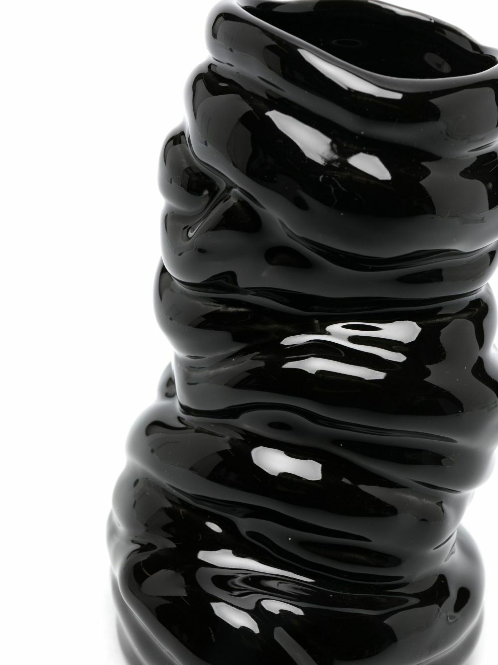 Completedworks Black Ridged Asymmetric Small Vase Completedworks