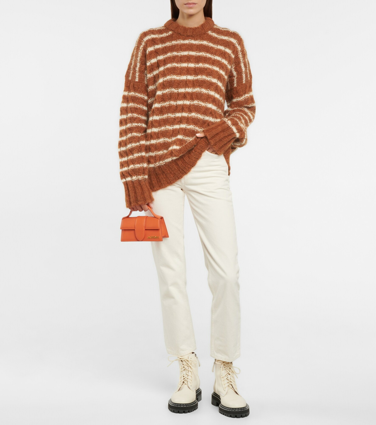 Plan C - Striped mohair-blend sweater Plan C