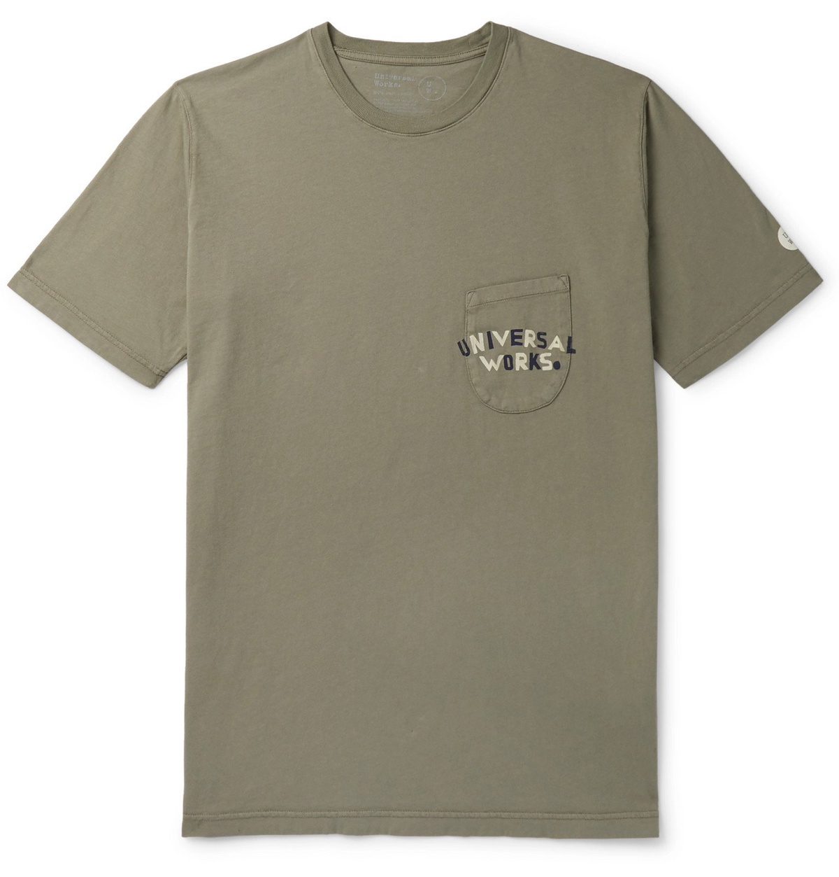 Universal Works - Logo-Print Organic Cotton-Jersey T-Shirt - Green ...