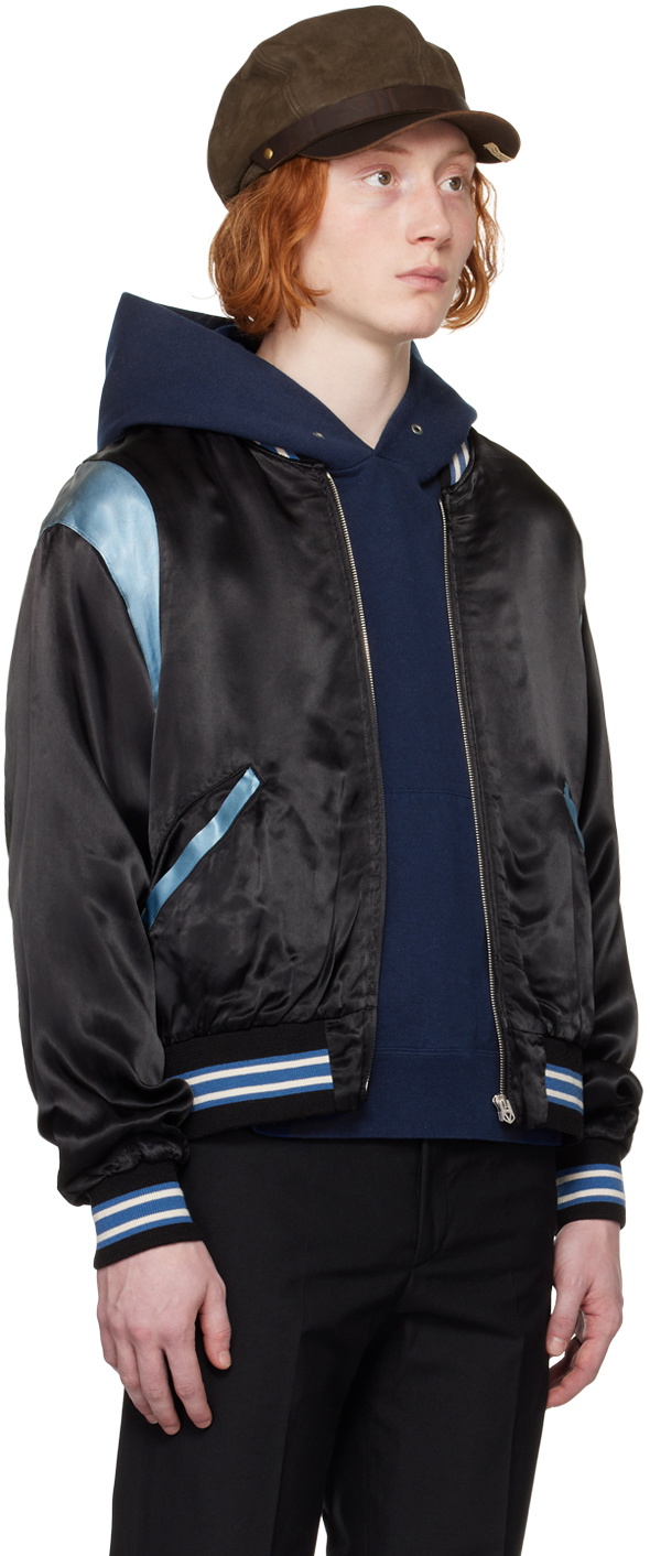 visvim Black Douglas Stadium Bomber Jacket Visvim