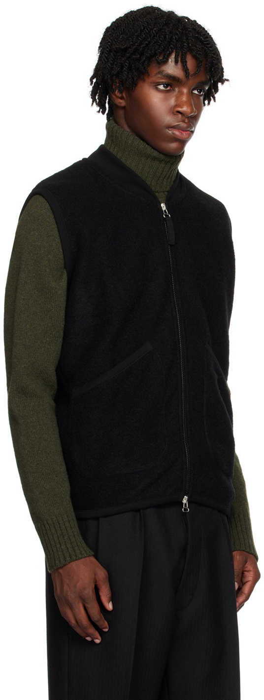 Universal Works Black Zip Vest Universal Works