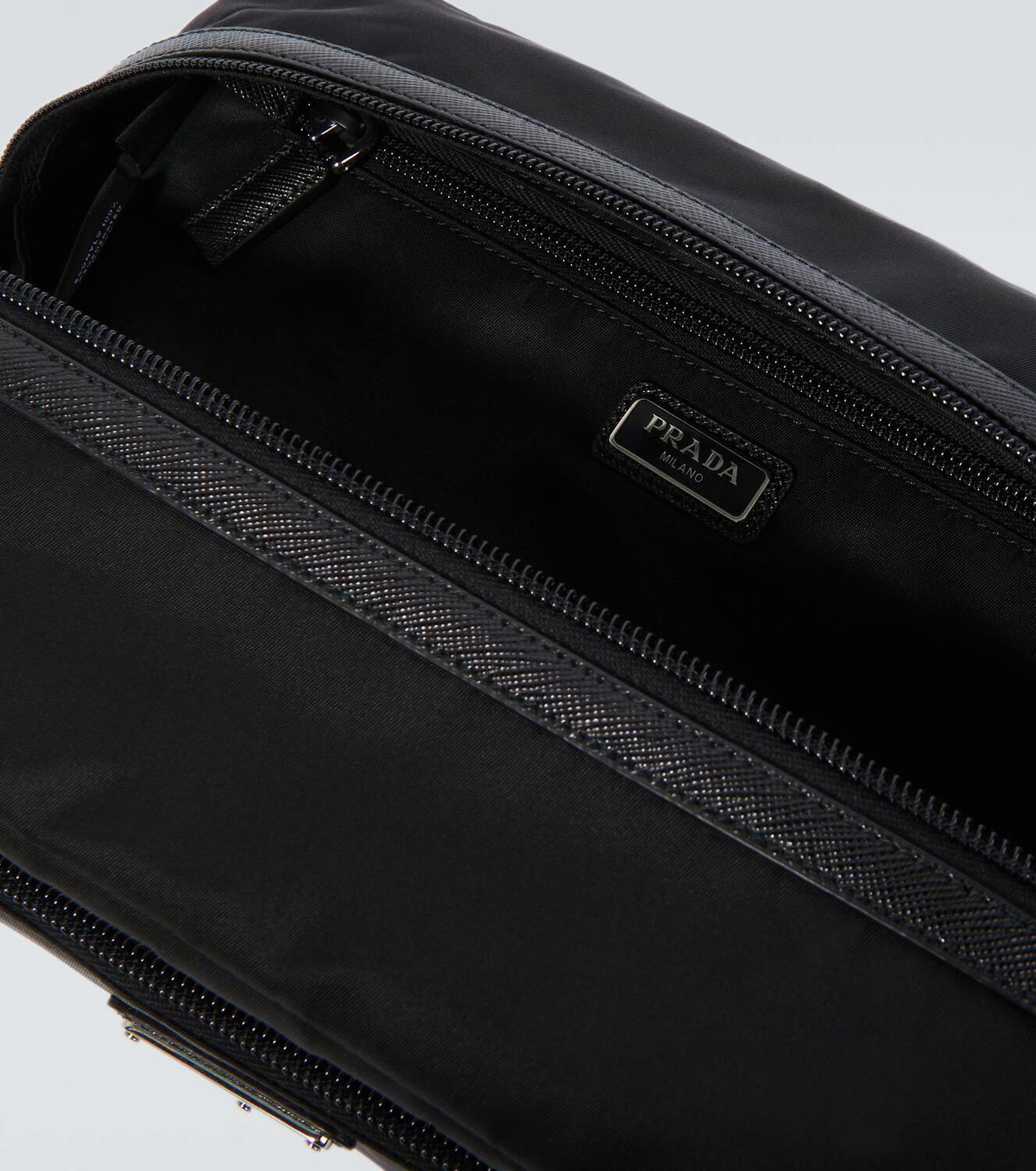 Prada Re-Nylon leather-trimmed toiletry bag Prada