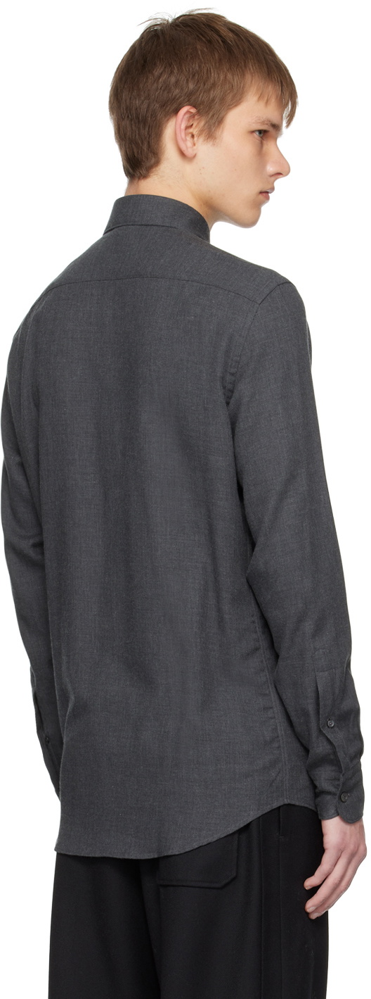 ZEGNA Gray Button Up Shirt Zegna