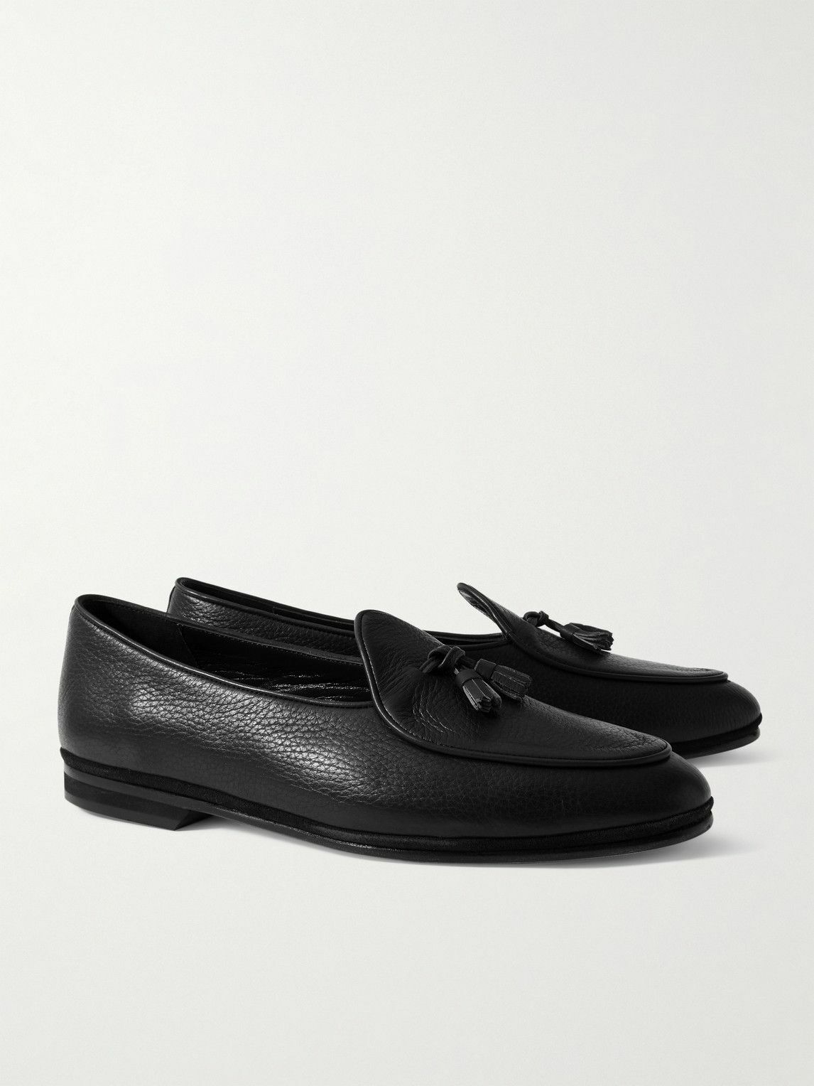 Rubinacci - Marphy Tasselled Full-Grain Leather Loafers - Black Rubinacci