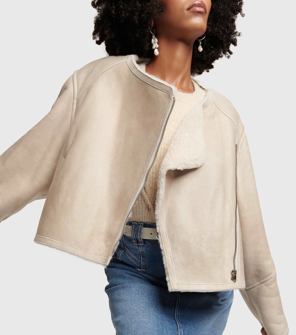 Isabel Marant Ostya shearling-lined leather jacket Isabel Marant