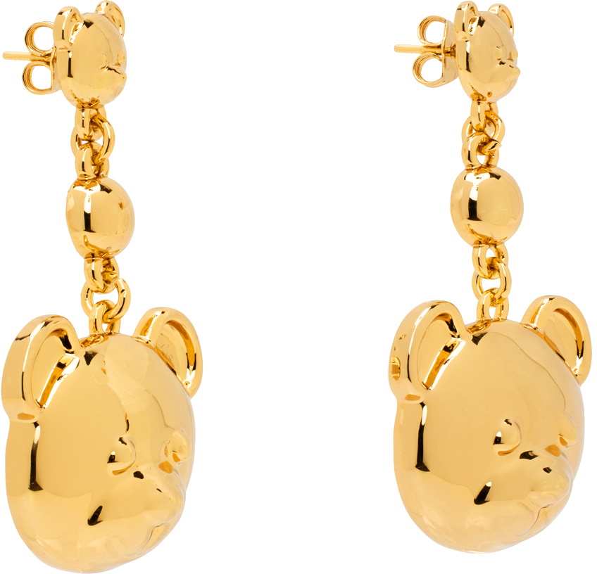 Moschino Gold Drop Earrings Moschino