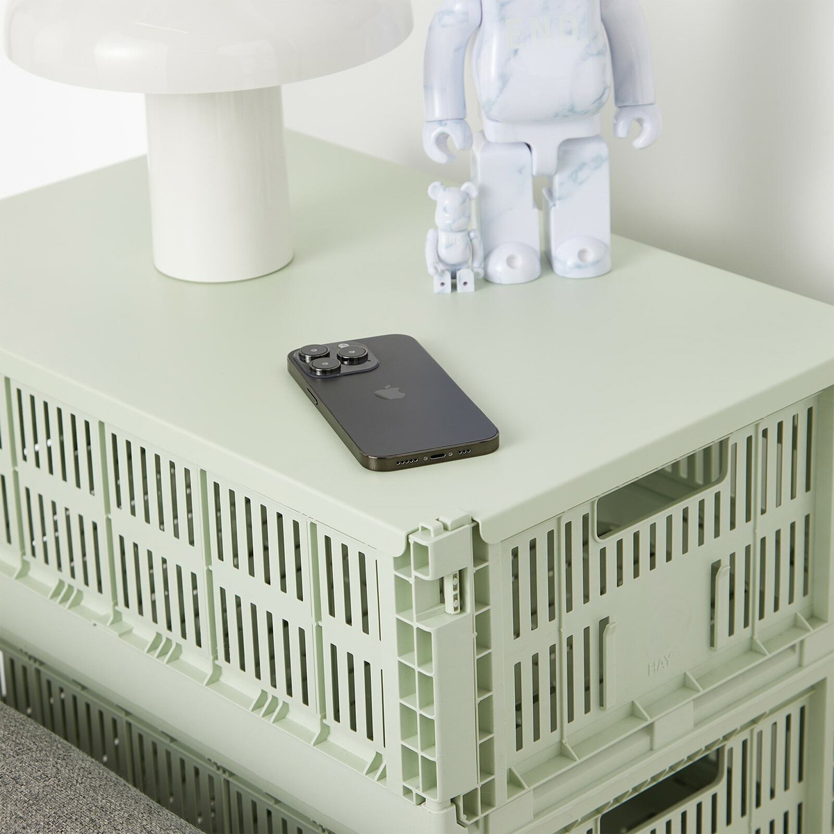 HAY Colour Crate Lid - Large in Mint HAY