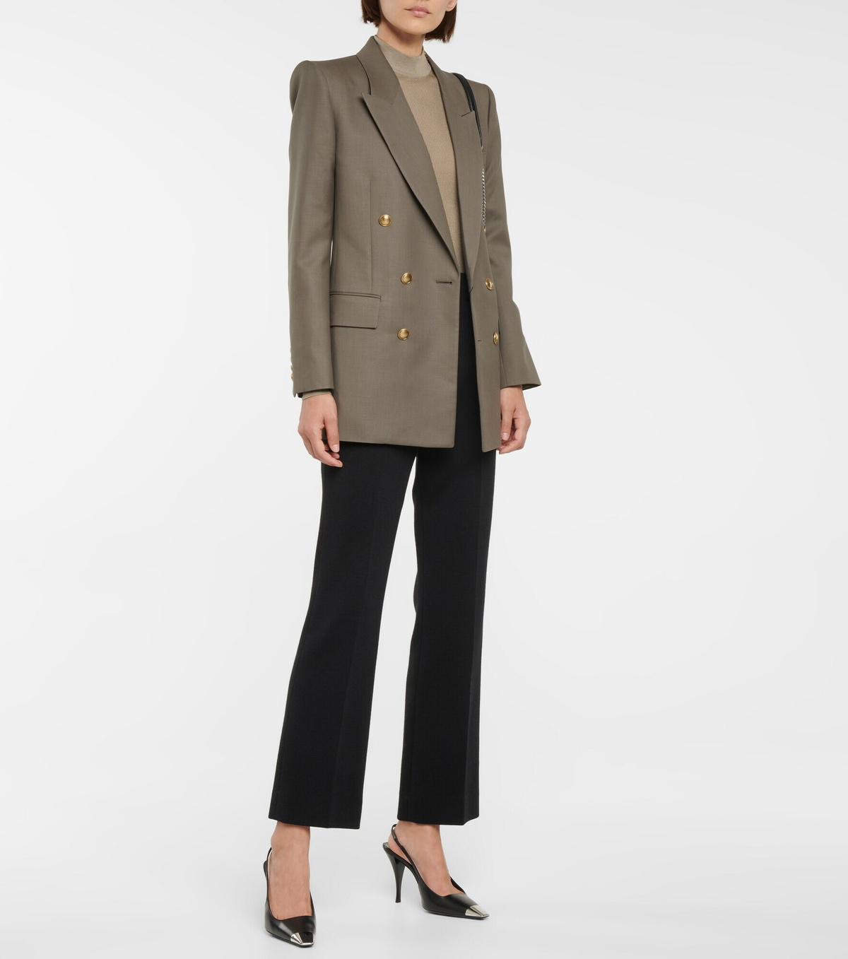 Saint Laurent - Ribbed-knit silk mockneck sweater Saint Laurent