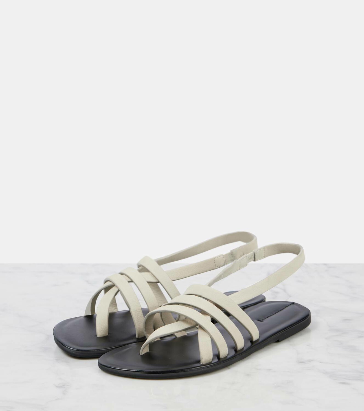 The Row Line leather slingback sandals The Row