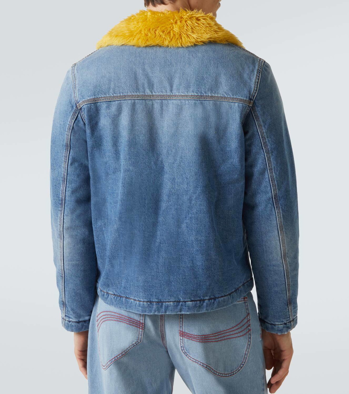 ERL Faux shearling-lined denim jacket ERL