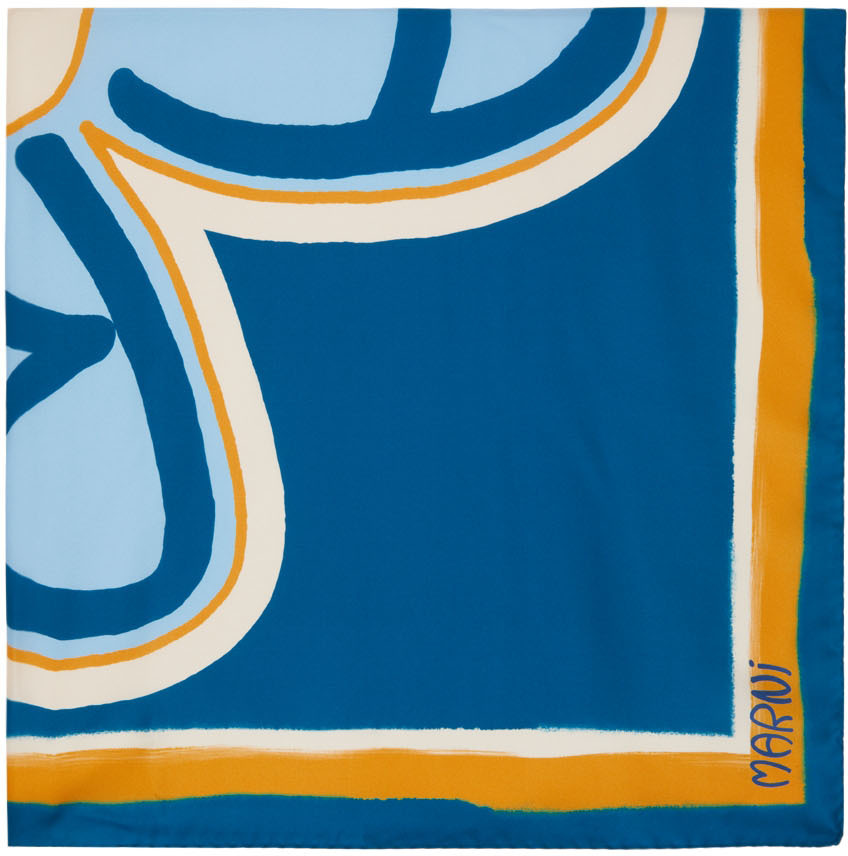 Marni Blue Silk Scarf Marni