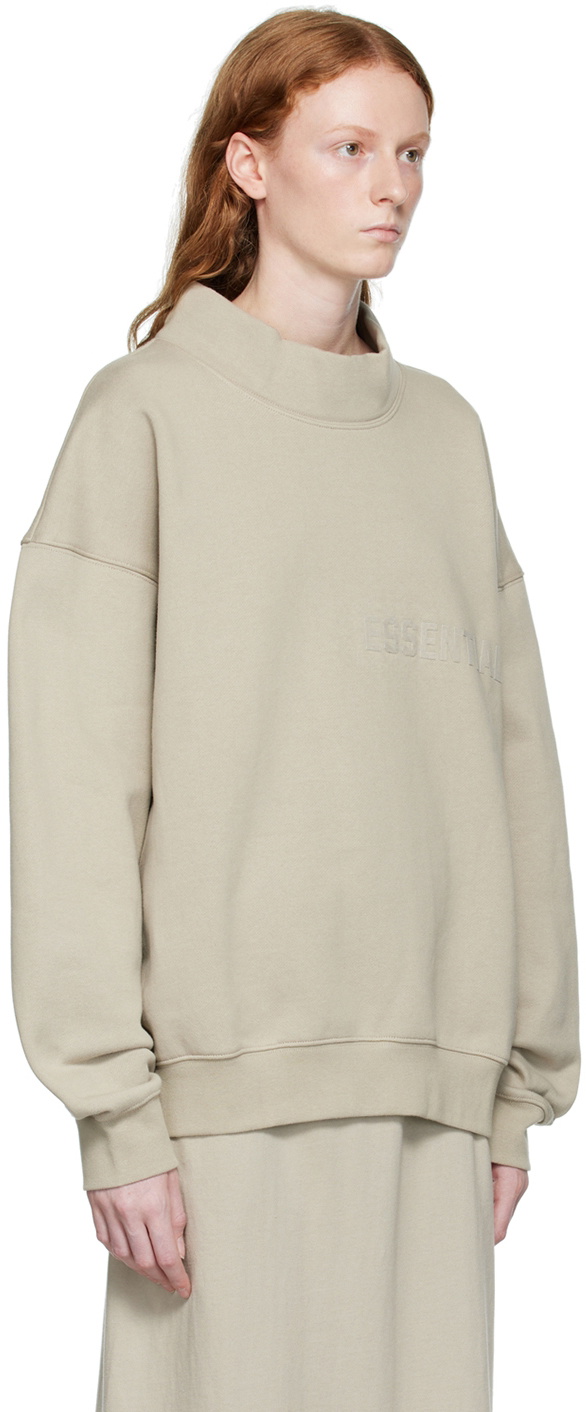 Fear of God ESSENTIALS Gray Mock Neck Sweatshirt Fear Of God Essentials