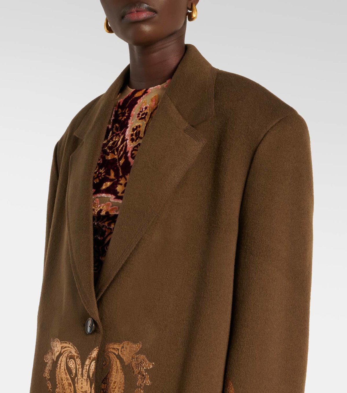 Etro Paisley wool and cashmere coat Etro