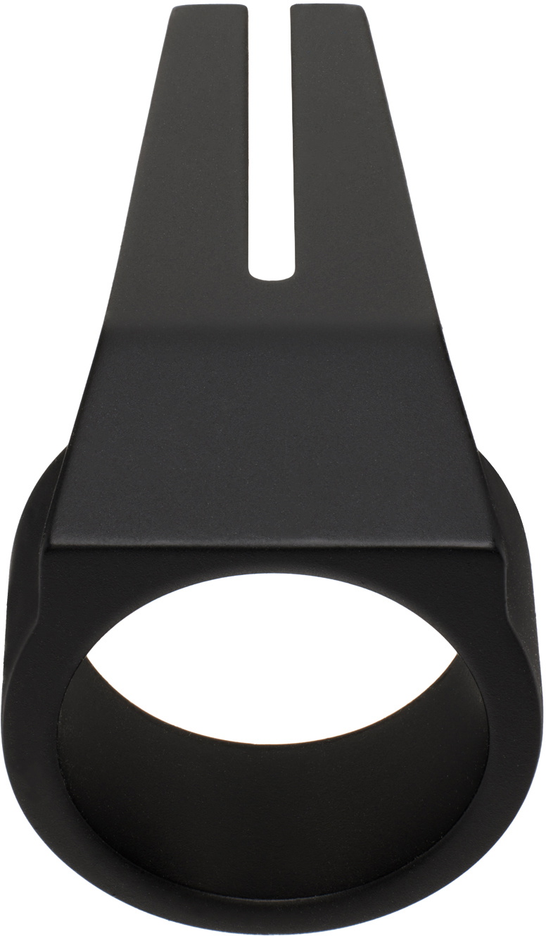 Rick Owens Black Open Trunk Ring Rick Owens