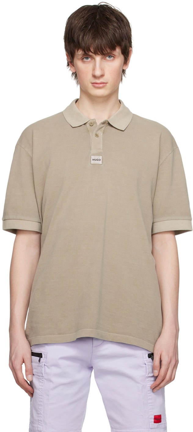 Hugo Brown Patch Polo Hugo Boss