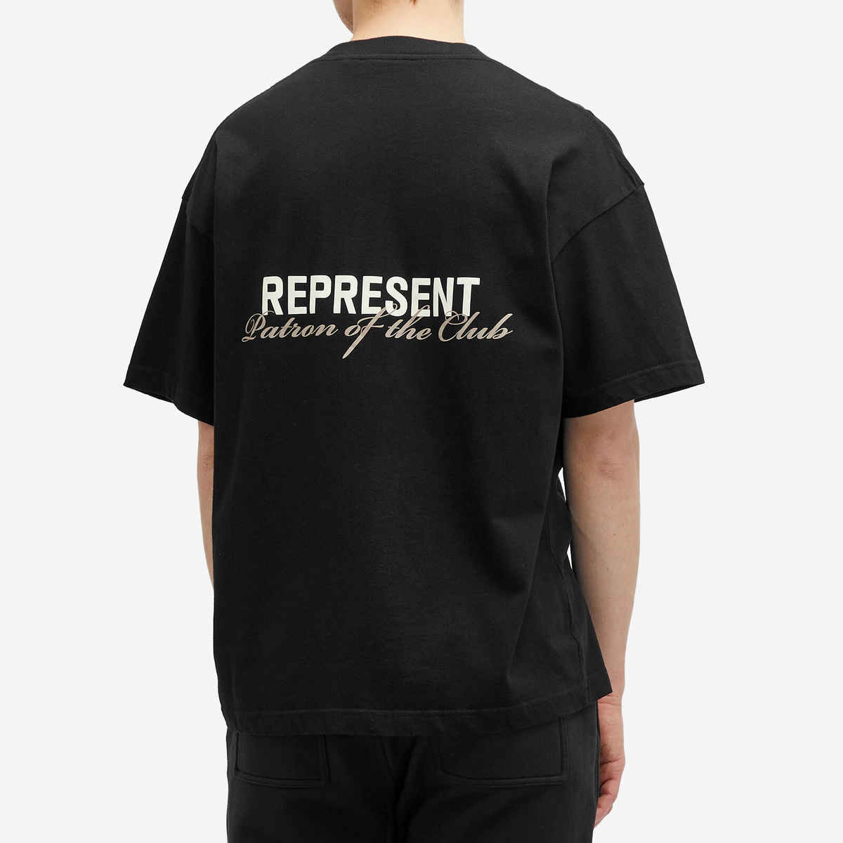 Represent Men's Patron Of The Club T-Shirt in Black Represent