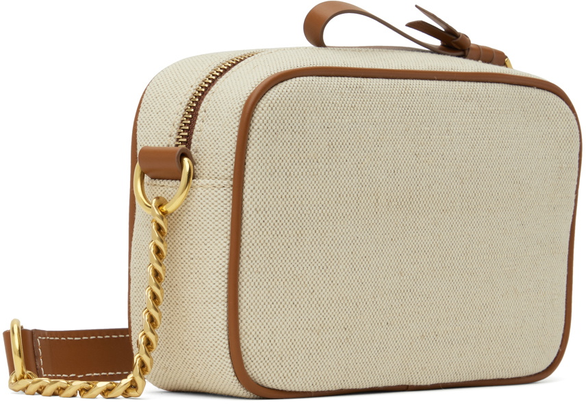 Balmain Beige B-Army Canvas & Leather Bag Balmain