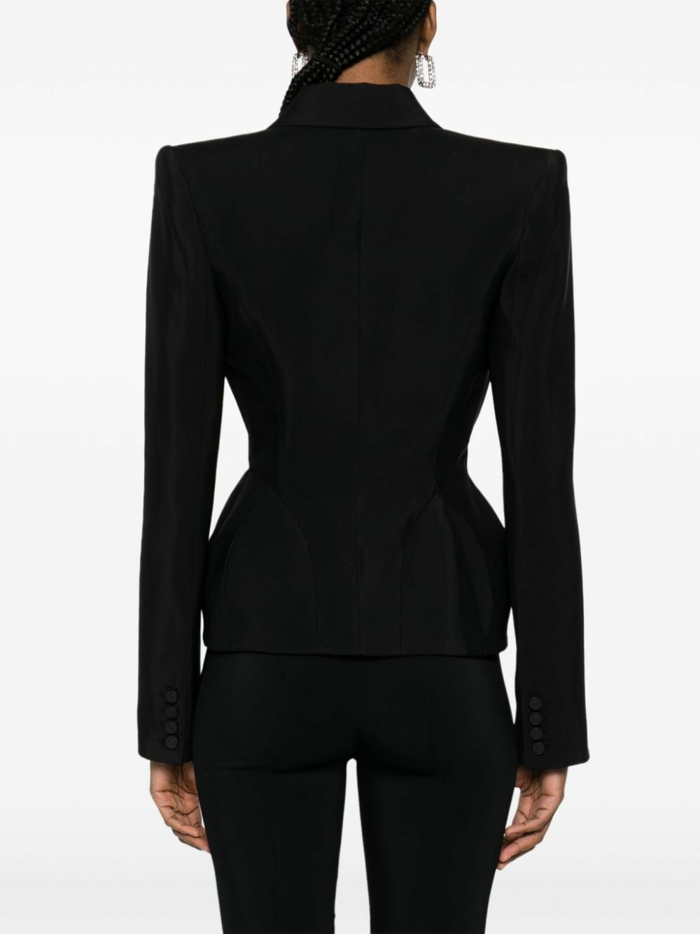 Mugler Black Mugler Signature Single-Breasted Blazer Mugler