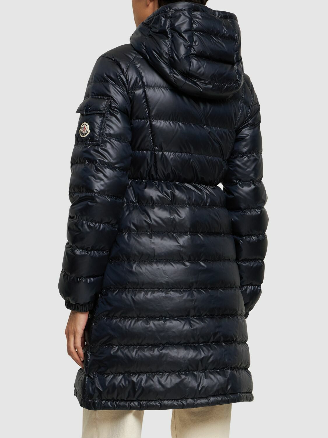 MONCLER - Amintore Nylon Long Down Jacket Moncler