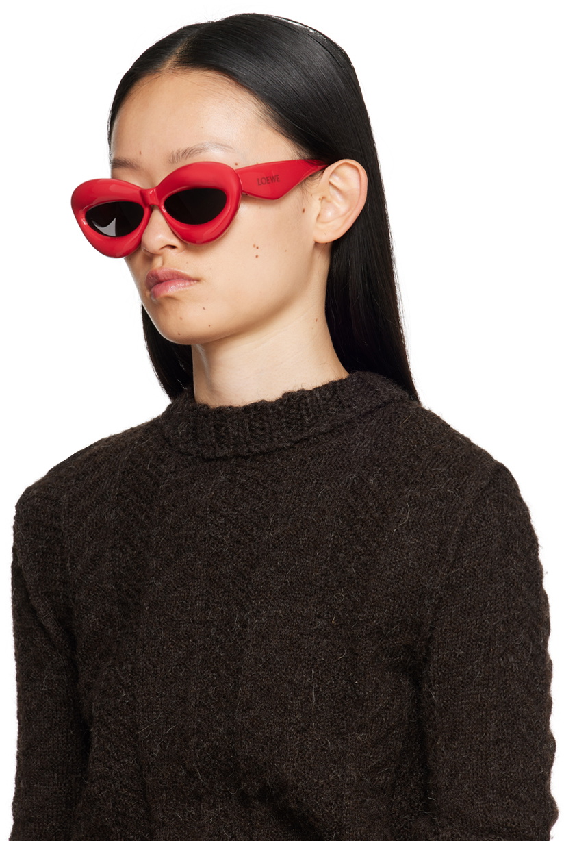 Loewe Red Inflated Cat-Eye Sunglasses Loewe