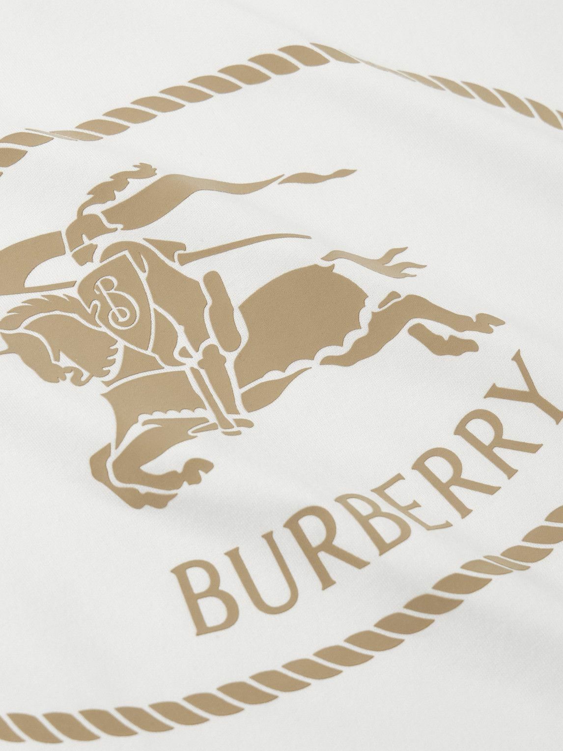 Burberry - Slim-Fit Logo-Print Cotton-Jersey T-Shirt - White Burberry