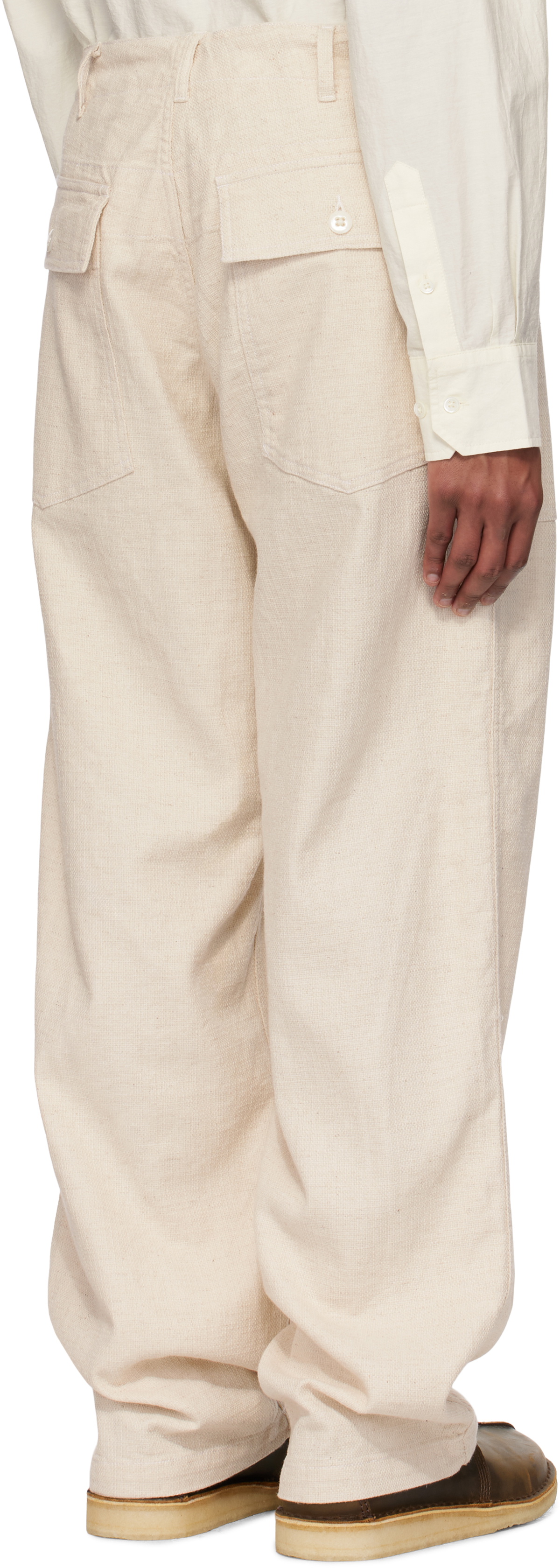 Engineered Garments Off-White Fatigue Trousers Engineered Garments