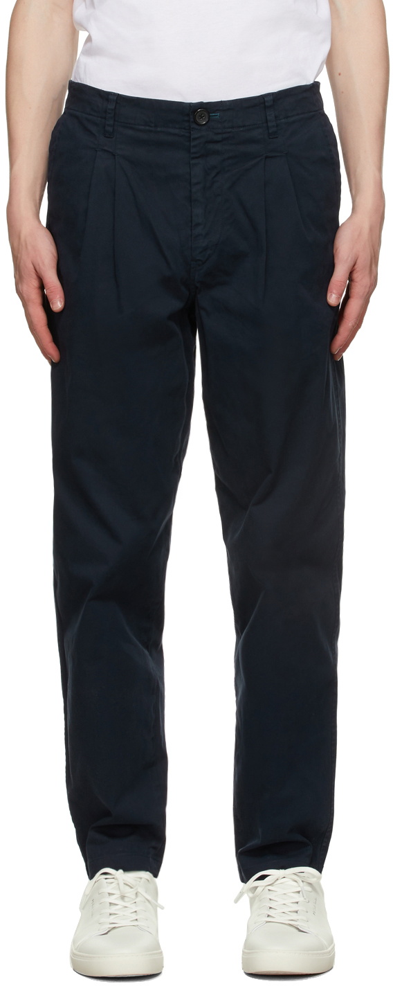 PS by Paul Smith Navy Double Pocket Chino Trousers PS by Paul Smith