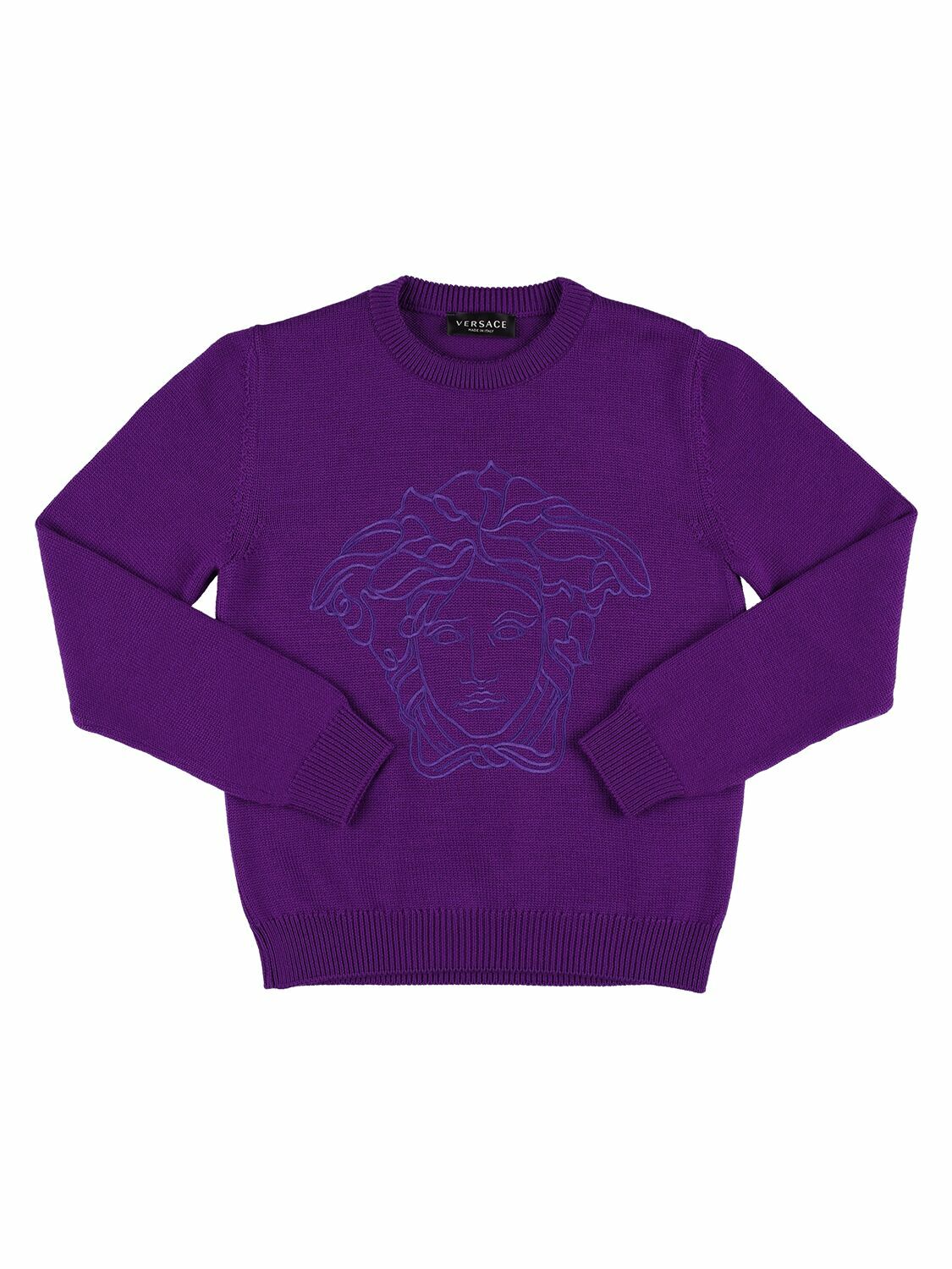 VERSACE Medusa Embroidery Wool Sweater Versace