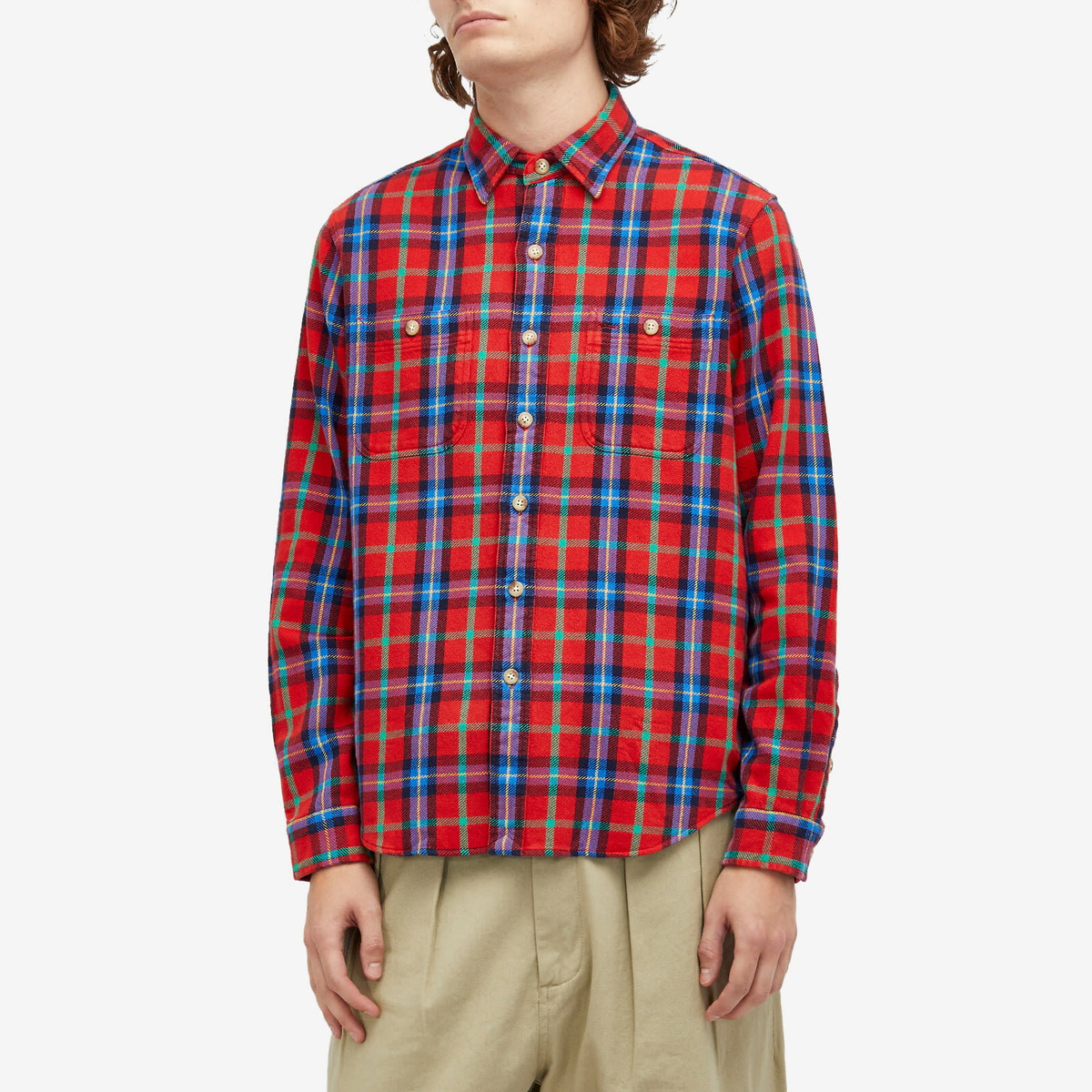 Polo Ralph Lauren Men's Check Shirt in Red/Royal Blue Polo Ralph Lauren