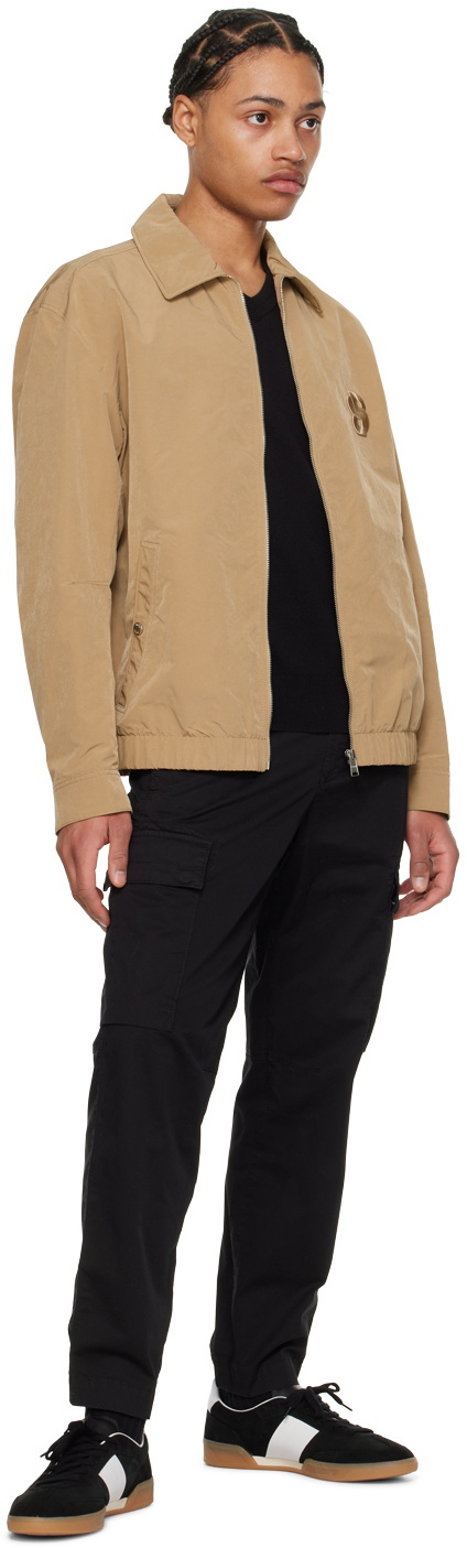 BOSS Tan Double Monogram Jacket BOSS