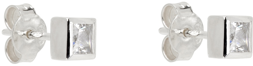 Hatton Labs Silver Stone Stud Earrings Hatton Labs