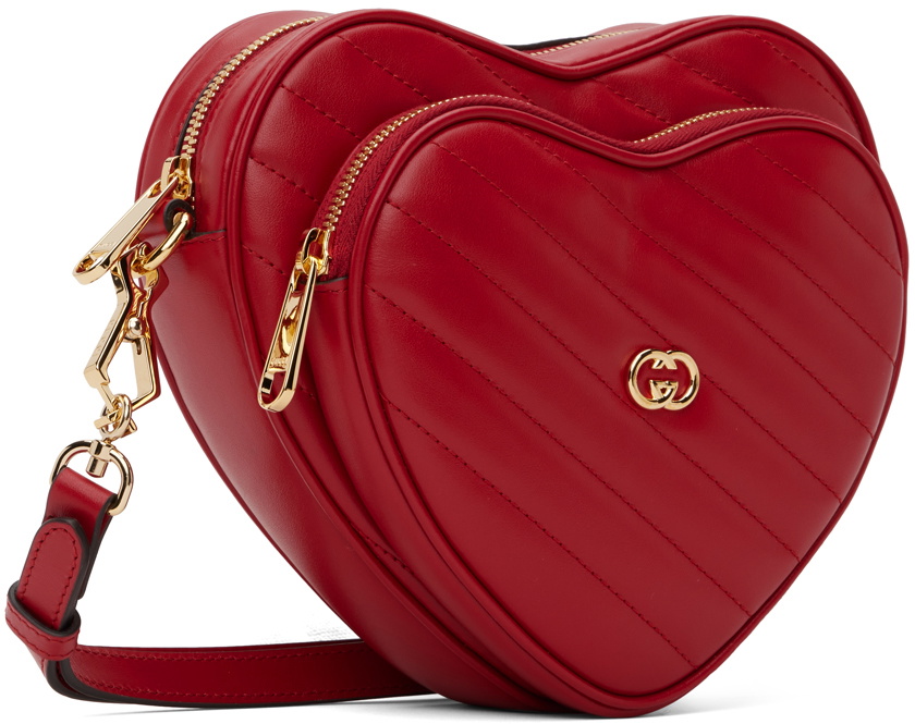 Gucci Red Mini Interlocking G Heart Bag Gucci