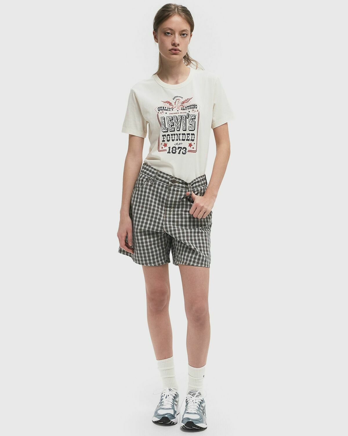 Levis GRAPHIC ICONIC TEE White Womens Shortsleefe Levis