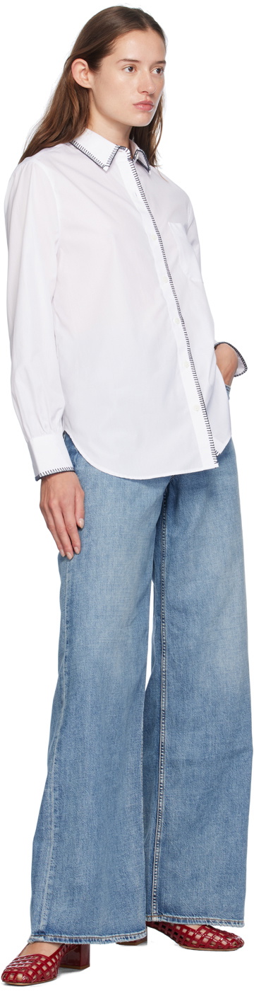 rag & bone Blue Featherweight Sofie Ultra Wide-Leg Jeans Rag and Bone