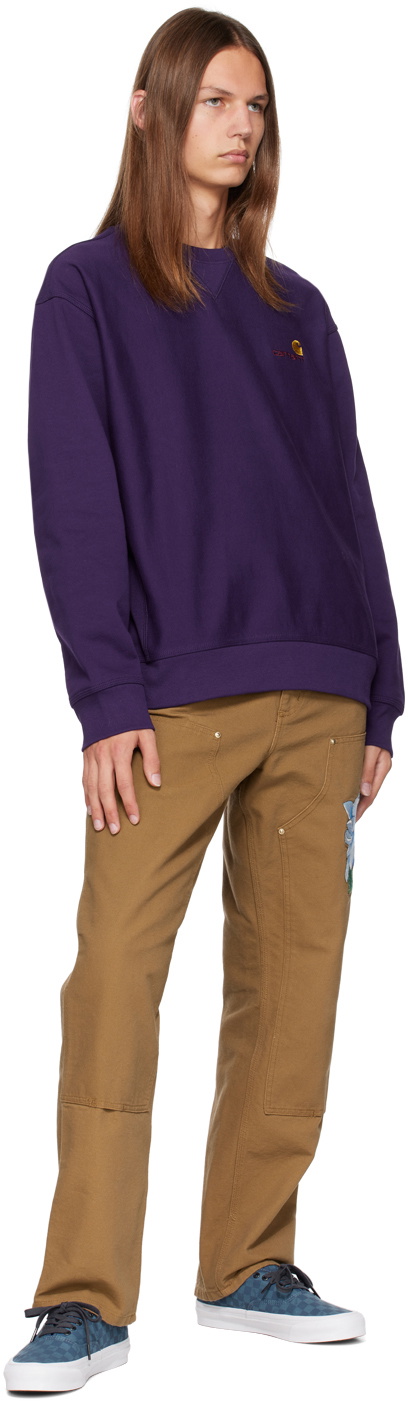 Carhartt Work In Progress Purple American Script Sweatshirt Carhartt WIP