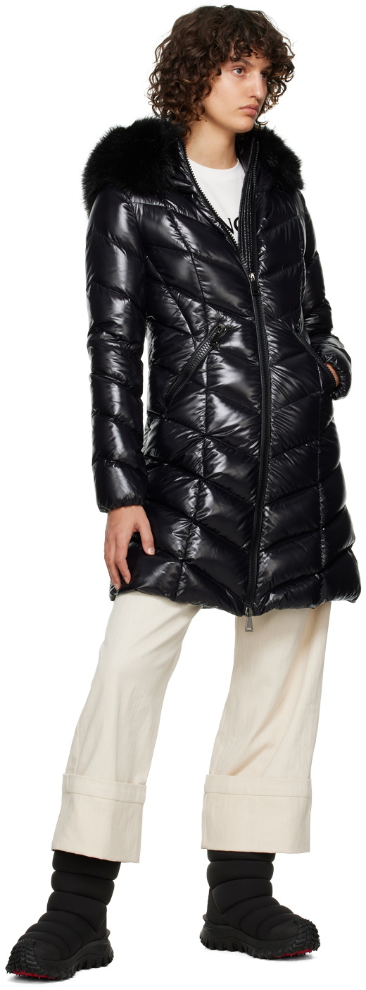 Moncler Black Fulmarus Long Down Jacket Moncler