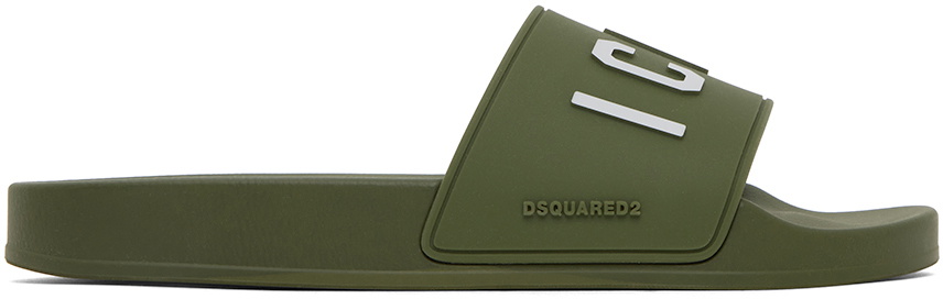 Dsquared2 Green Be Icon Slides Dsquared2