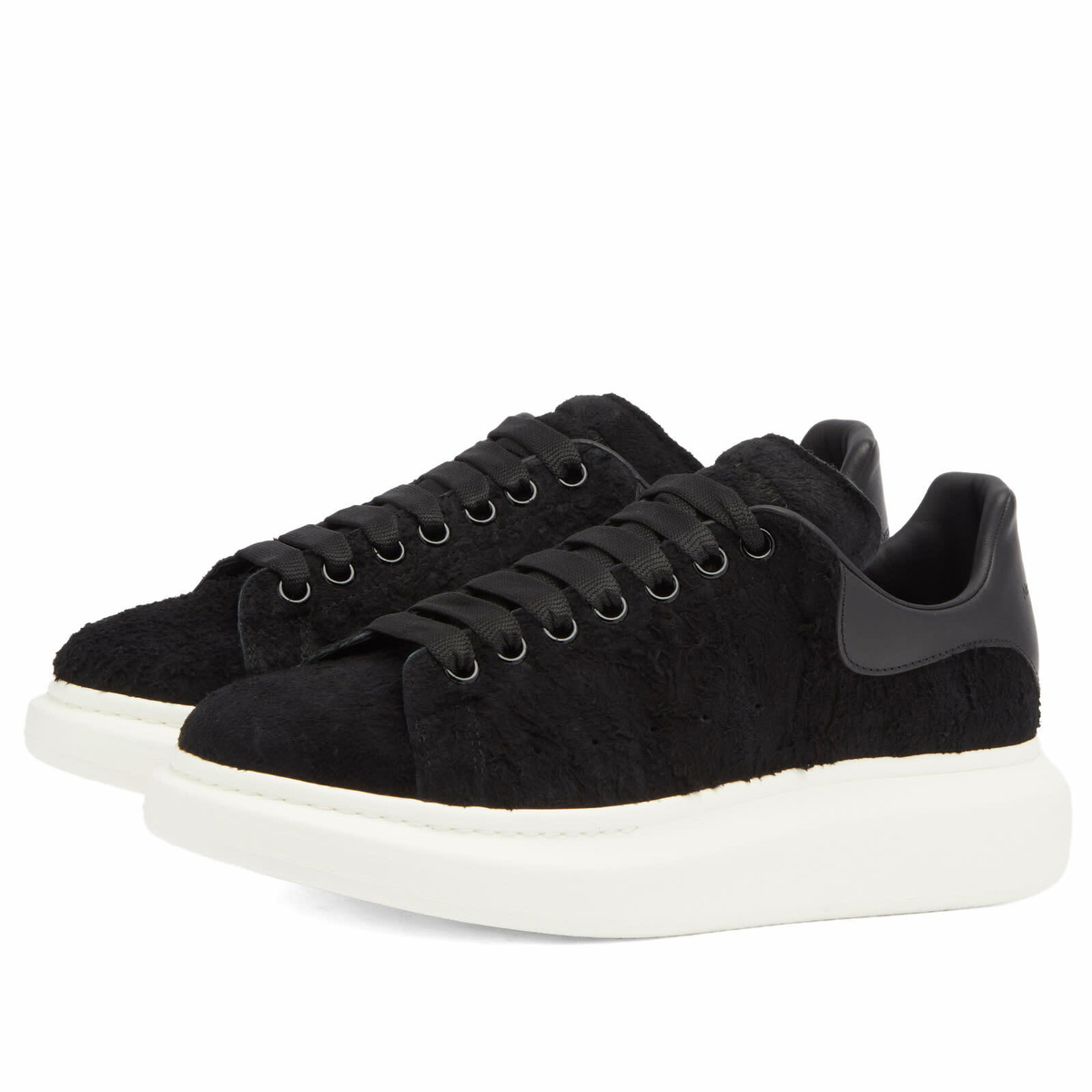 Alexander McQueen Men's Exaggerate Sole Rough Suede Sneaker in Black ...