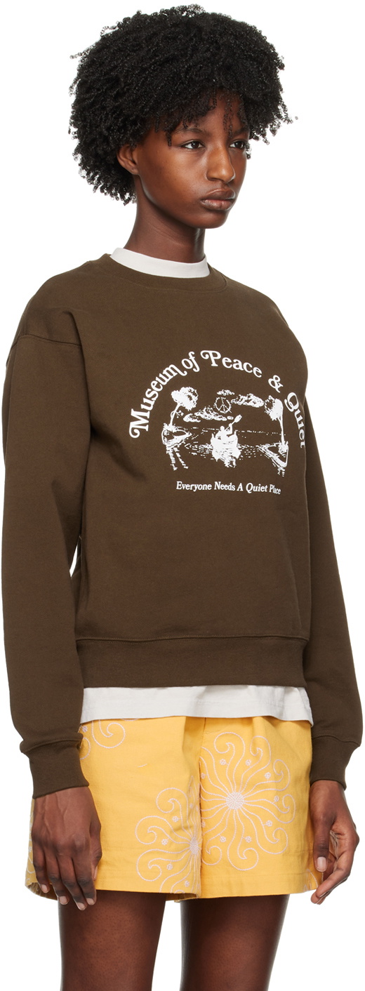 Museum of Peace & Quiet Brown 'Quiet Place' Sweatshirt Museum of Peace ...